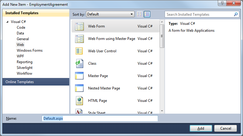 Walkthrough 1, HotDocs Cloud Services